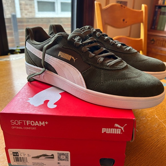 Puma | Shoes | Puma Astro Play Dark Olive Sneakers | Poshmark